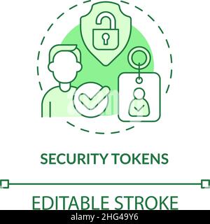 Blockchain digital round token. Cyber cryptocoin with blue glow Stock ...