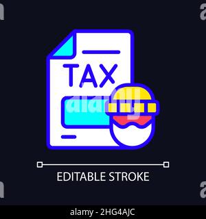 Taxation RGB color icon for dark theme Stock Vector Image & Art - Alamy