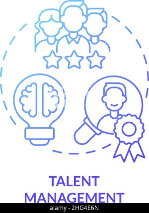 Talent management blue gradient concept icon Stock Vector Image & Art ...