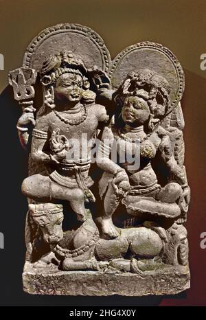 religion, Hinduism, deity Uma (also Parvati, wife of Siva) statue, red ...