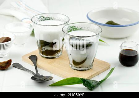 Es Daluman, Balinese Drink of Green Grass Jelly with Coconut Milk and ...