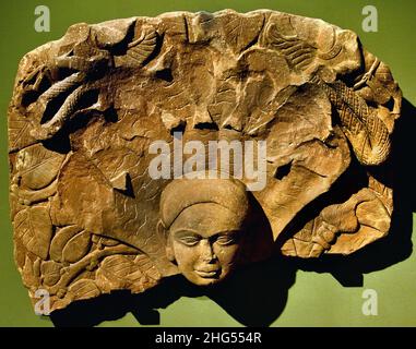 Tirthankara Parshvanatha The fragment shows the head of Parshvanatha ...