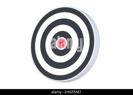 Bullseye, dartboard isolated on white background. Striped bull's eye ...