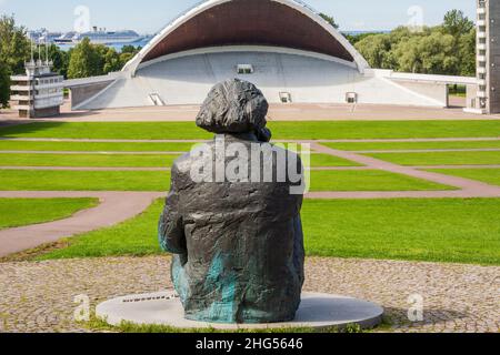 Bronze statue of composer Gustav Ernesaks at Tallinn Song Festival ...