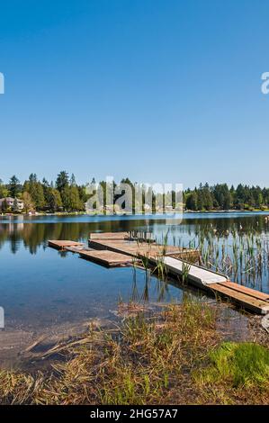 A dock out on Panther Lake in Kent, Washington Stock Photo - Alamy