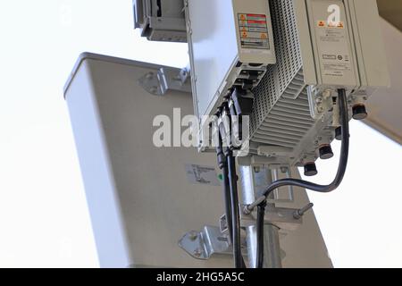 5G antenna pole for 5G telephone and internet communication, IOT ...