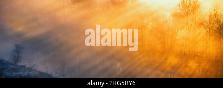 Beautiful sunrise at morning over huge green fields Stock Photo - Alamy