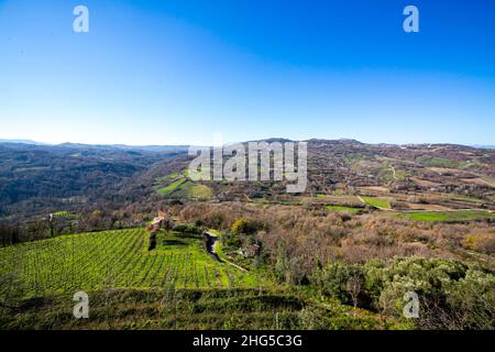 Taurasi, Avellino, Campania, Italy: panorama view of hills and ...