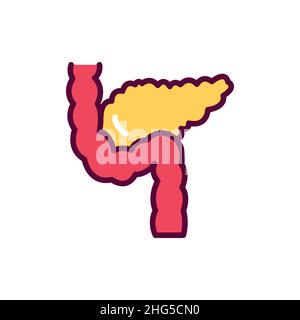 pancreas line style icon design of Medical care health and emergency ...
