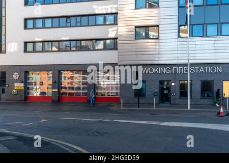 Woking Fire Station, Woking town, Surrey, England, UK Stock Photo - Alamy
