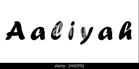 Simple text name design for Aaliyah Stock Photo - Alamy