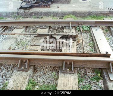 Bristol docks with old dock railway Bristol city centre. Picture ...