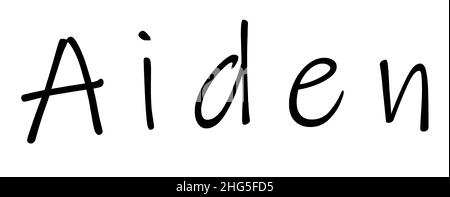 Simple text name design for Aiden Stock Photo - Alamy