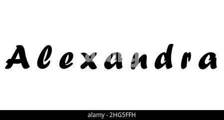 Simple text name design for Alexandra Stock Photo - Alamy