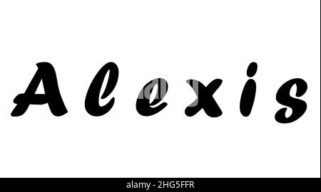 Simple text name design for Alexis Stock Photo - Alamy