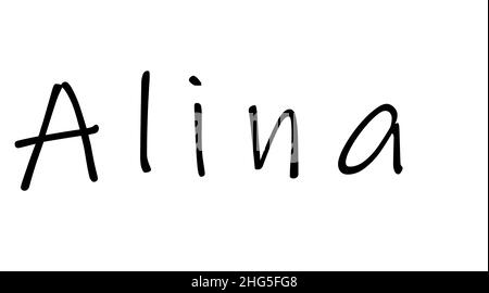 Simple text name design for Alina Stock Photo - Alamy