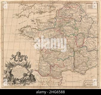 Map of France, 1719 Stock Photo - Alamy