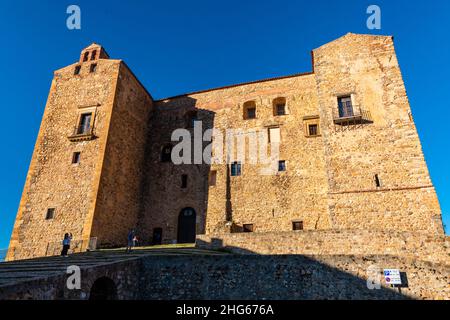 Italy, Sicily, Palermo Province, Castelbuono. Bell tower of Chiesa ...