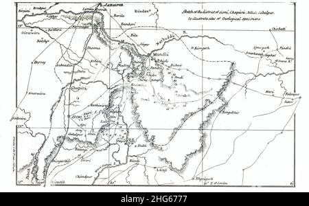 Seoni 1837 map Stock Photo - Alamy