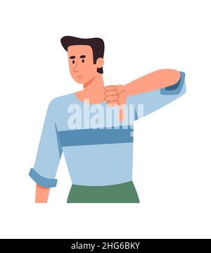 Body language, negative emotions concept. Characters show refuse ...