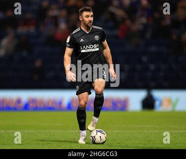 Preston, UK. 18th Jan, 2022. Conor Hourihane #24 of Sheffield United in ...