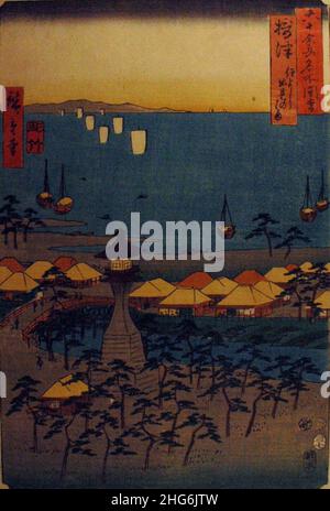 Settsu Province, Sumiyoshi, Idemi Beach Stock Photo - Alamy