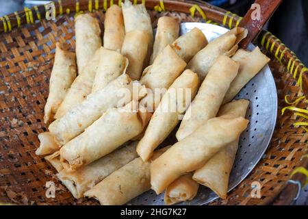 Lumpia, traditional spring roll skin snack from Indonesia, Philippines ...