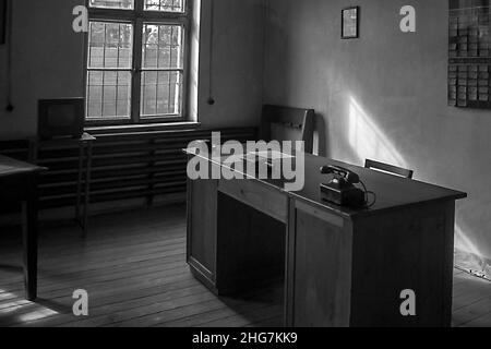 German Nazi SS general office, Auschwitz Birkenau Concentration Camp ...