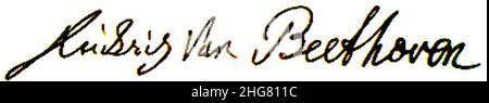 Signature Van Beethoven Stock Photo - Alamy