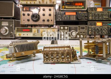 variable capacitors for radio tuning Stock Photo - Alamy