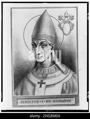 Siricius I PP Romanus Stock Photo - Alamy