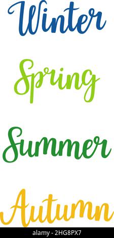 Handwritten calligraphic Spring lettering Stock Vector Image & Art - Alamy