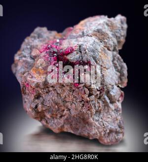 rosalite mineral specimen stone rock geology gem crystal Stock Photo ...