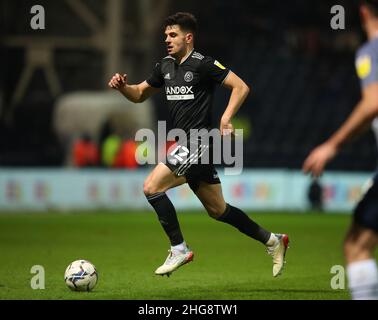 Preston, England, 18th January 2022. Rhian Brewster of Sheffield Utd ...