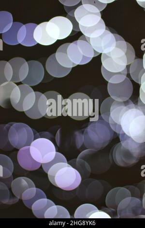 Beautiful colorful bokeh balls bouncing around as city lights Stock ...