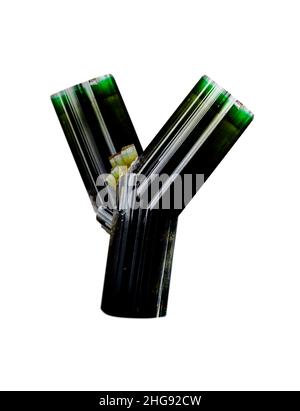 tourmaline mineral specimen stone rock geology gem crystal Stock Photo ...