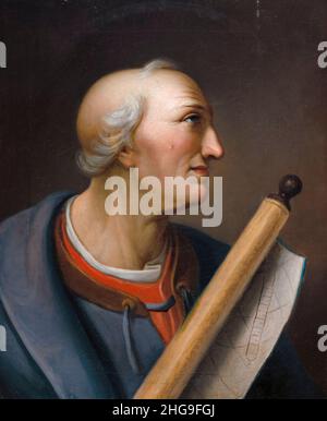 Portrait of Italian merchant, explorer, and navigator Amerigo Vespucci ...