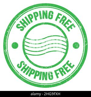 SHIPPING FREE word written on red round postal stamp sign Stock Photo ...