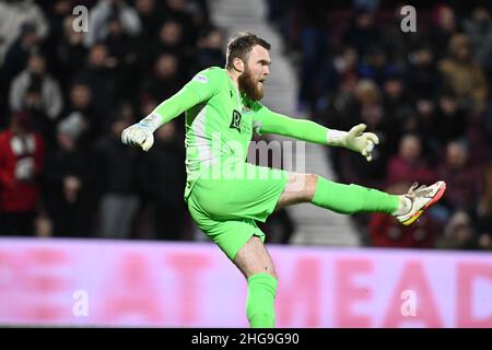 Heart of Midlothian goalkeeper Zander Clark during the cinch ...