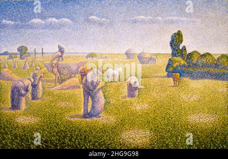 The Harvesters 1892 by Charles Angrand Stock Photo - Alamy