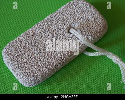 Rectangular block made of natural pumice stone for foot skin care Stock ...