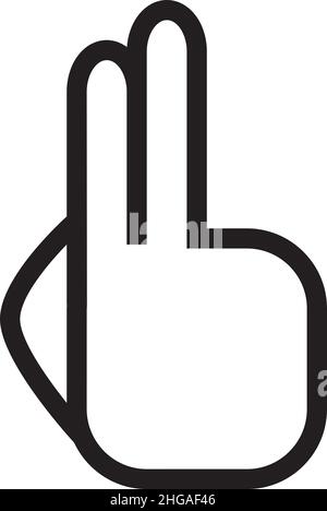 Zoom with two fingers line icon. Touch screen hand gesture symbol Stock ...