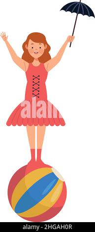circus dancer in balloon Stock Vector Image & Art - Alamy