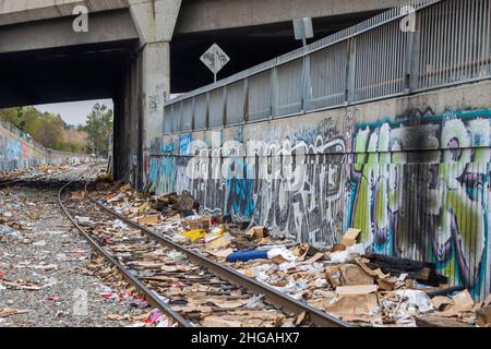 Los Angles train looting January 2022 Stock Photo - Alamy