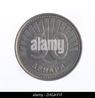 Coin, 50 Denari, Macedonia Stock Photo - Alamy