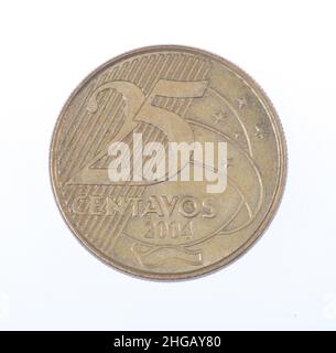 Coin, 25 Centavos, Brazil Stock Photo - Alamy