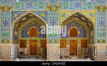 Faience Mosaics, Masjid-e Imam Mosque, Isfahan, Isfahan, Iran Stock ...