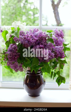 Lilac in vase Stock Photo - Alamy