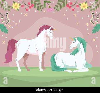 beautiful magic fairy in the camp vector illustration design Stock ...