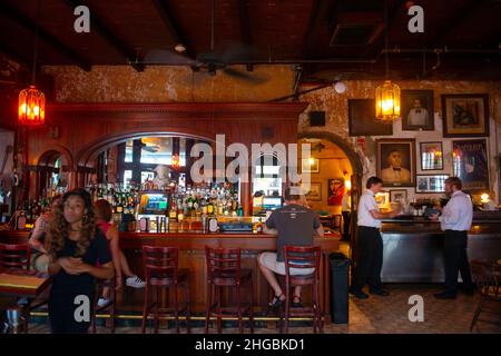 Interior of Napoleon House aka Mayor Girod House at 500 Chartres Street ...